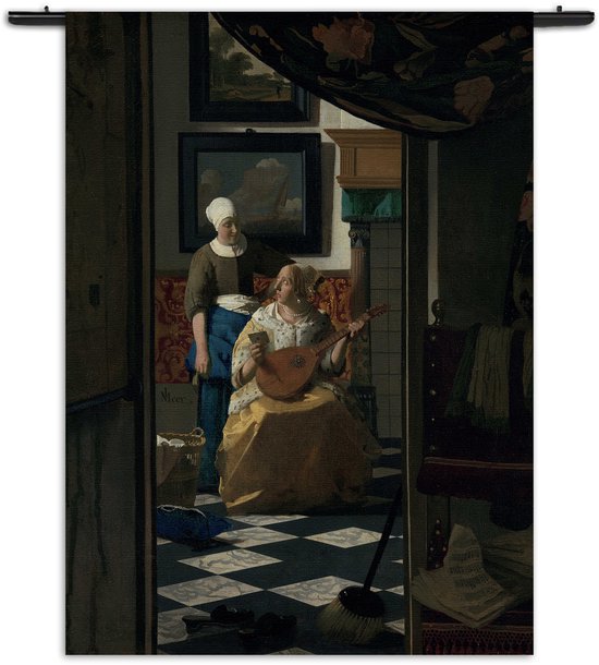 Mezo Wandkleed Johannes Vermeer De liefdes brief 1669 Rechthoek ... Mezo Wandkleed Johannes Vermeer De liefdes brief 1669 Rechthoek ...
