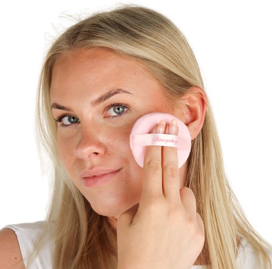Boozyshop ® Powder Puff - Powder puff rond- Poederdons - Make up ...