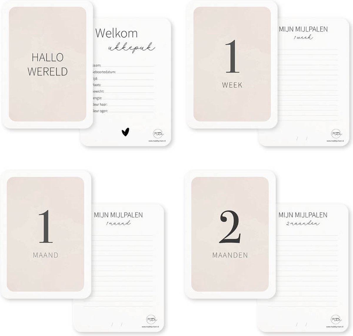 Writemoments - Mijlpaalkaarten ‘ Het eerste jaar’ - milestone cards ...