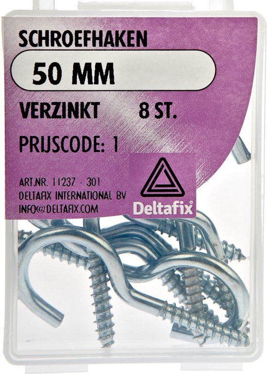 Deltafix Schroefhaken - 24x - verzinkt metaal - 50 mm - ijzerwaren ...