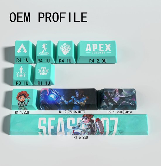OEM Keycap Apex Legends Horizon - 10 Keycaps High Quality - Cherry MX ...