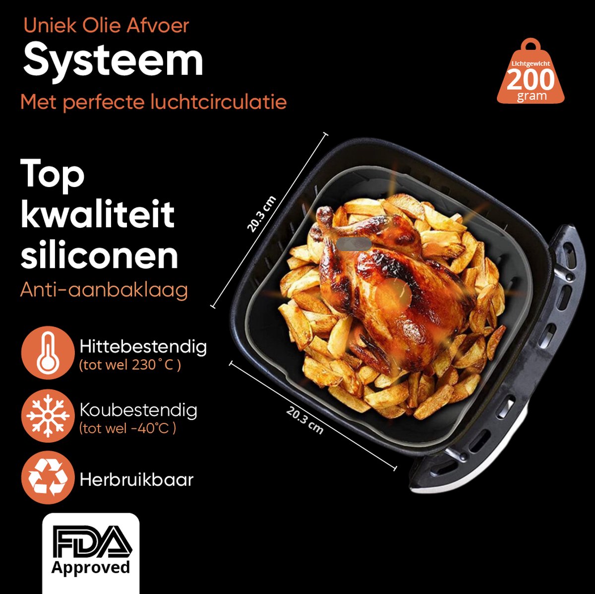 UNBOX Airfryer Siliconen Bakje - Airfryer Accesoires - Airfryer ...