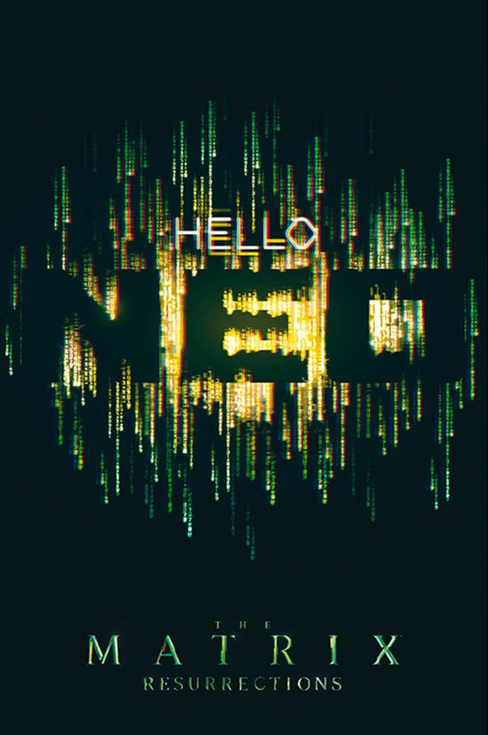 Poster The Matrix Hello Neo 61x91,5cm | bol