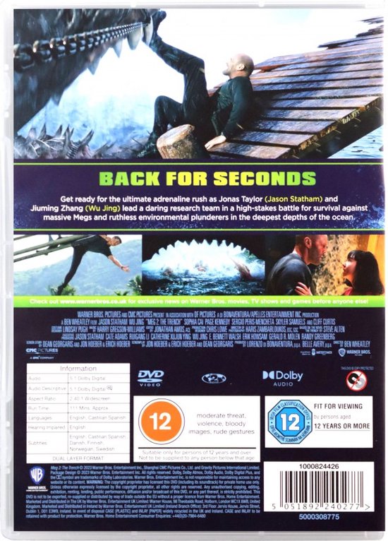 Meg 2: The Trench [DVD] (Dvd), Cliff Curtis | Dvd's | bol