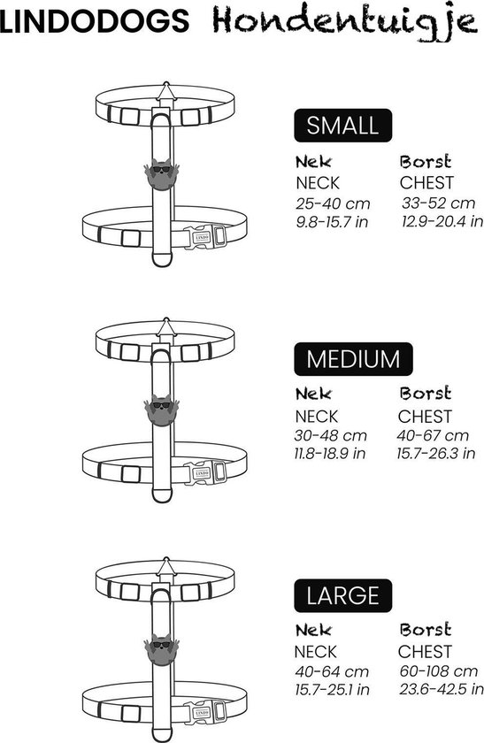 Lindo Dogs - Wandelset van 2 - Hondenriem - Hondenharnas / Hondentuigje ...
