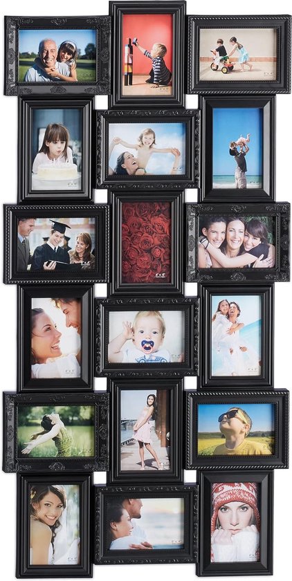 fotolijst collage, voor 18 foto's, verticaal of horizontaal, antiek ...