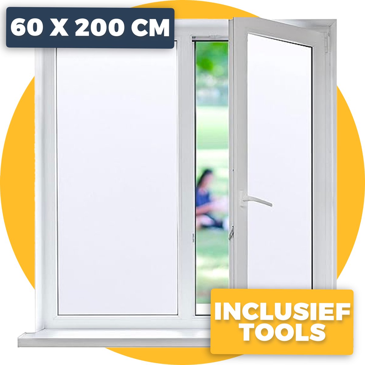 Raamfolie anti inkijk statisch - 60 x 200 - Pasper raamfolies ...