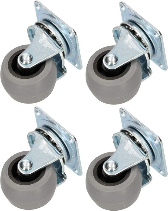 Heavy Duty Casters / Trolley Wheels for Furniture - Rubber Heavy Duty ...