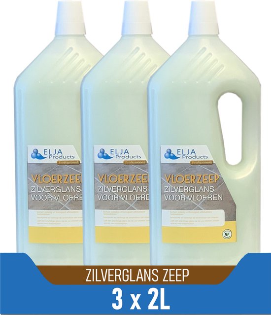 Voordeelverpakking 3 x 2L | Elja Zilverglans vloerzeep | bol