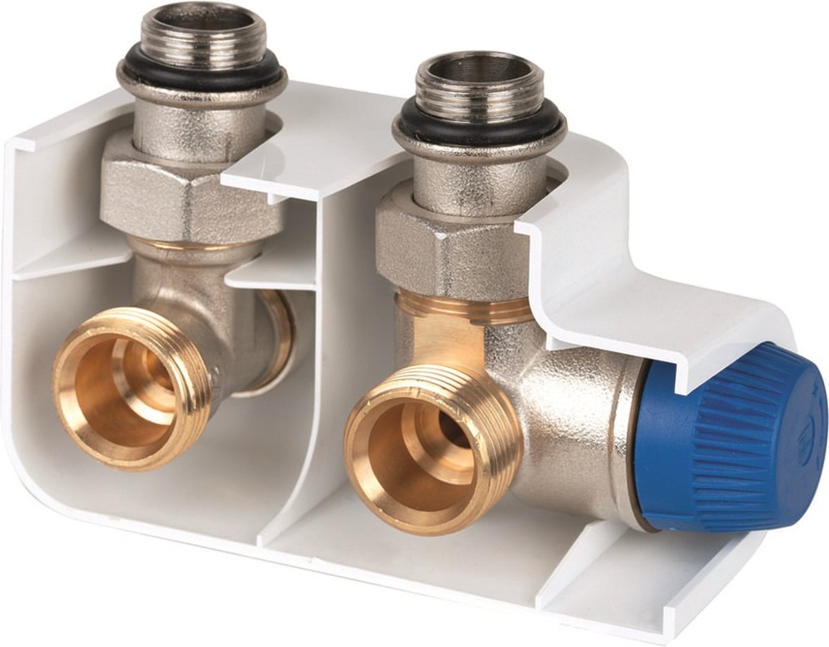 Honeywell Home Therafix-Kombi radiatorafsluiter links wit 1/2" buitendraad x 3/4"... | bol