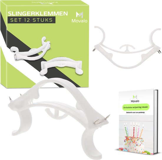 Movalo® Slingerklemmen Voor Slingers Ophangen - 12 Stuks - Hoekklemmen ...