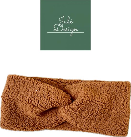 Julé Design winter teddy haarband cognac dames | bol