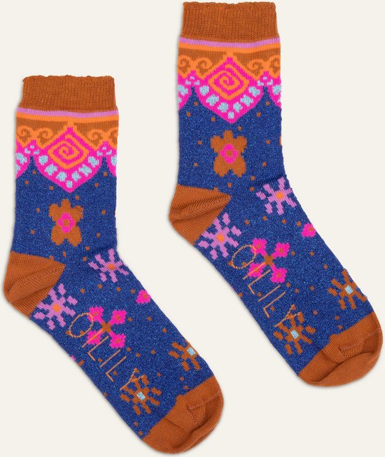 Molly calf socks 54 Jacquard Jacobijn Blue: 35-38 | bol