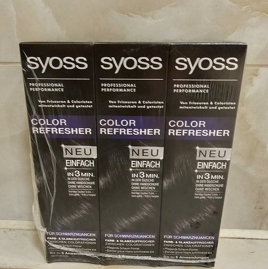 Set van 3 color refresher in 3 minuten syoss zwart voor mooi haar ...