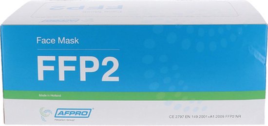 Afpro mondmasker FFP2 NR - Voordeelverpakking 6 x 25 stuks | bol