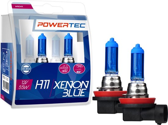 Powertec Xenon Blue - H11 12V - Set (2 Stuks) | bol