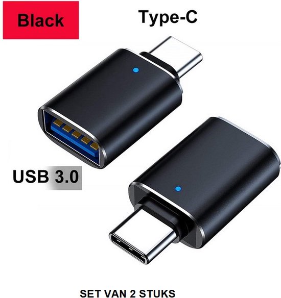 Verloopstuk - USB Type C naar USB Adapter - USB Type C naar USB Convertor , set van 2 | bol