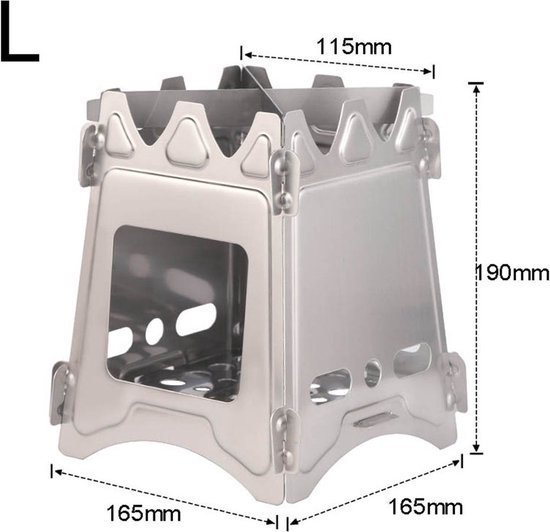 Camping Stoof - Stove - Outdoor Stove - Stainless Steel | bol