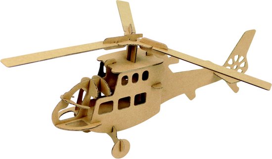 3D Model Karton Puzzel - Helikopter - DIY Hobby Knutsellen - 28x22x11cm ...