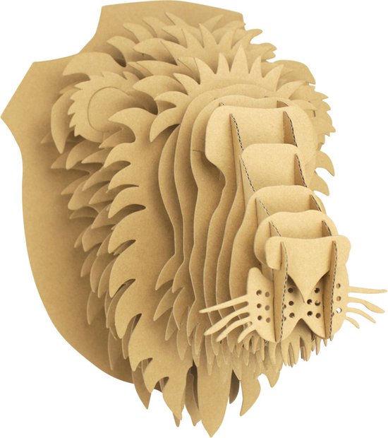 3D Model Karton Puzzel - Leeuwenhoofd Muurschild - DIY Hobby Knutsellen ...