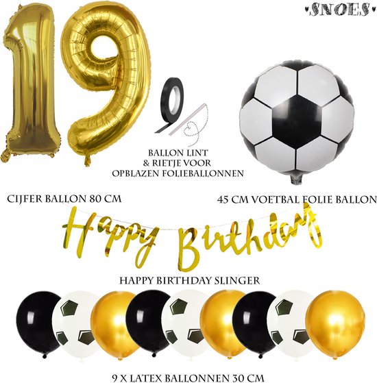 Cijfer Ballon 19 | Snoes Champions Voetbal Plus - Ballonnen Pakket ...