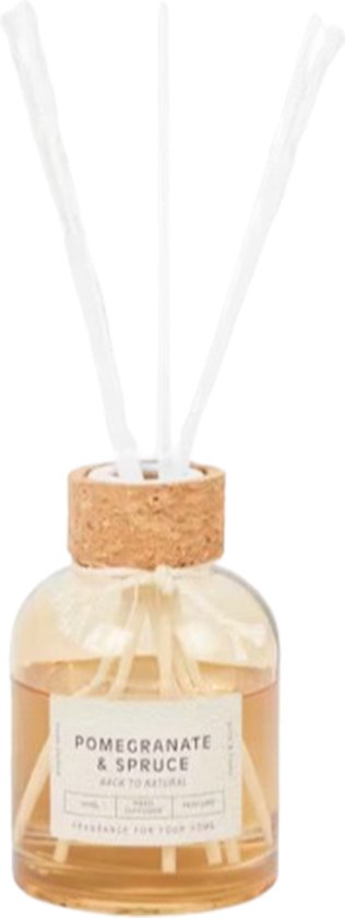 Geurstokjes / Diffuser ''Pomegranate & Spruce'' - 100 ML - 6 Stokjes ...