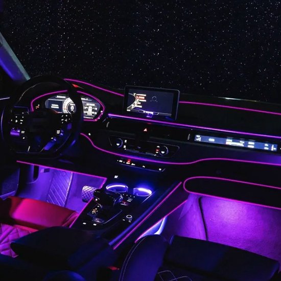Car Essentials - Led strip Auto interieur - Neon Paars - 12 volt - Led ...