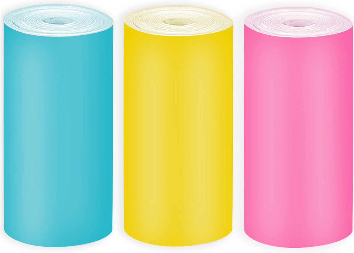 3 Rollen Gekleurd Pocket Printer Papier - Voor Mini Pocket Printer ...