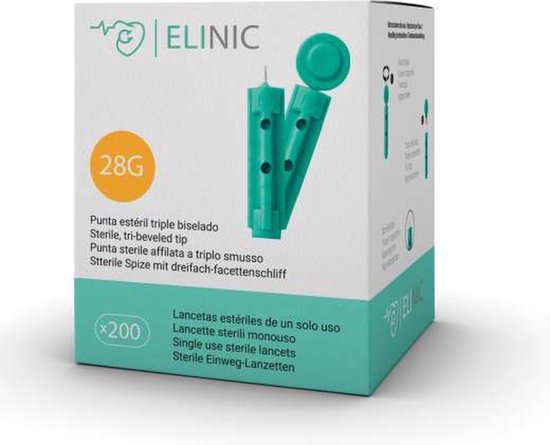 200 LANCETTEN Punctielancetten 28G (200 st.) + 1 Pijnloze ...