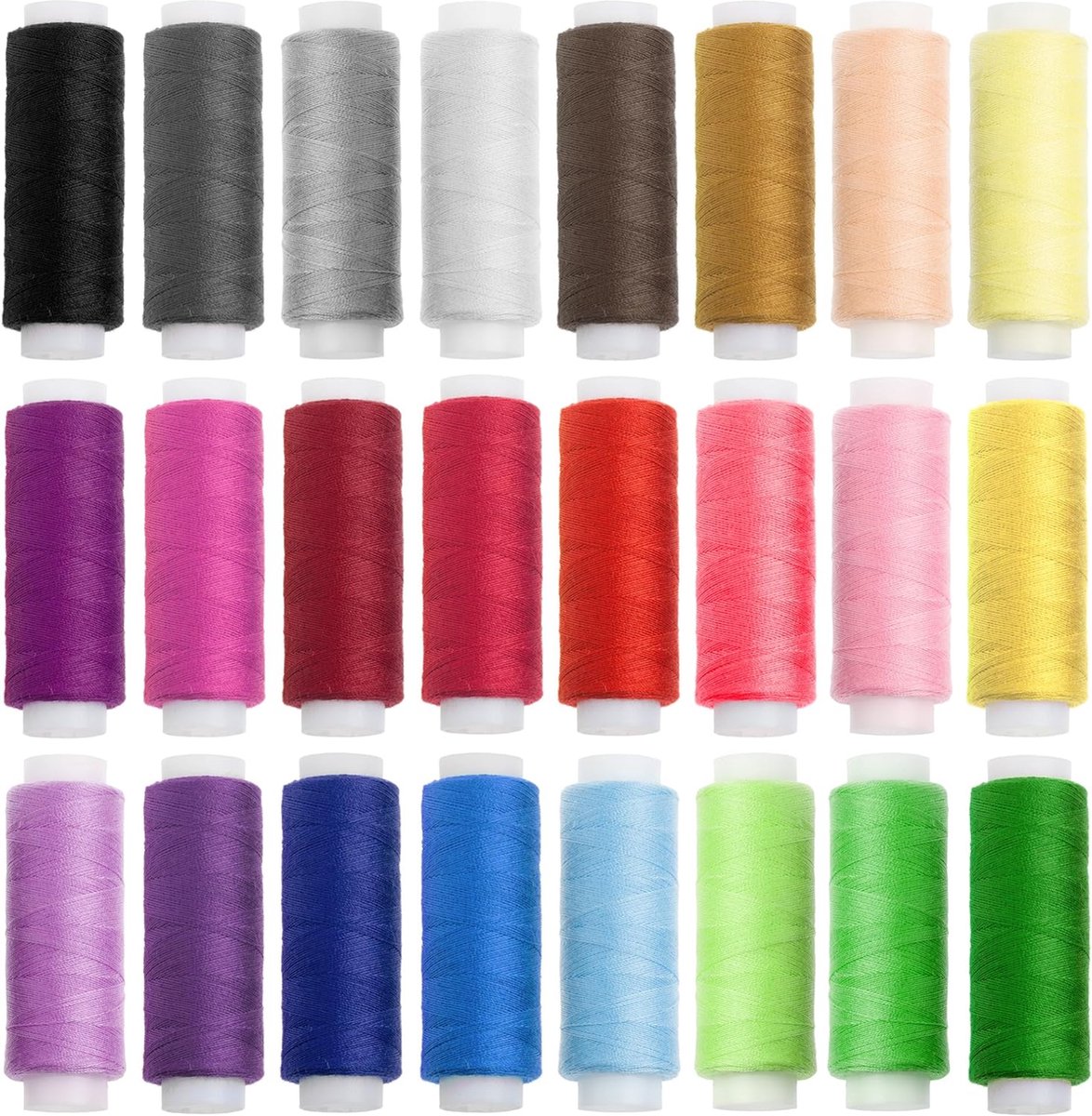Kit de fil à coudre : 24 rouleaux de fil à coudre pour machine à coudre ...