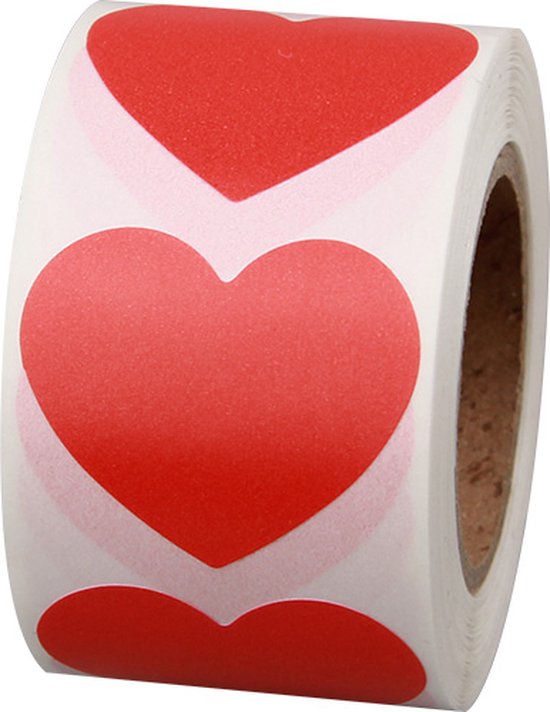 300 Rode Hartjes Stickers 2,5 bij 2,2cm Valentijn Cadeautje voor Hem ...