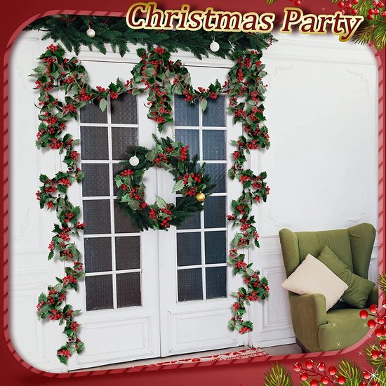 Rode Berry Kerst Slinger - 175 cm - Kunstmatige Berry Garland Flexibele ...
