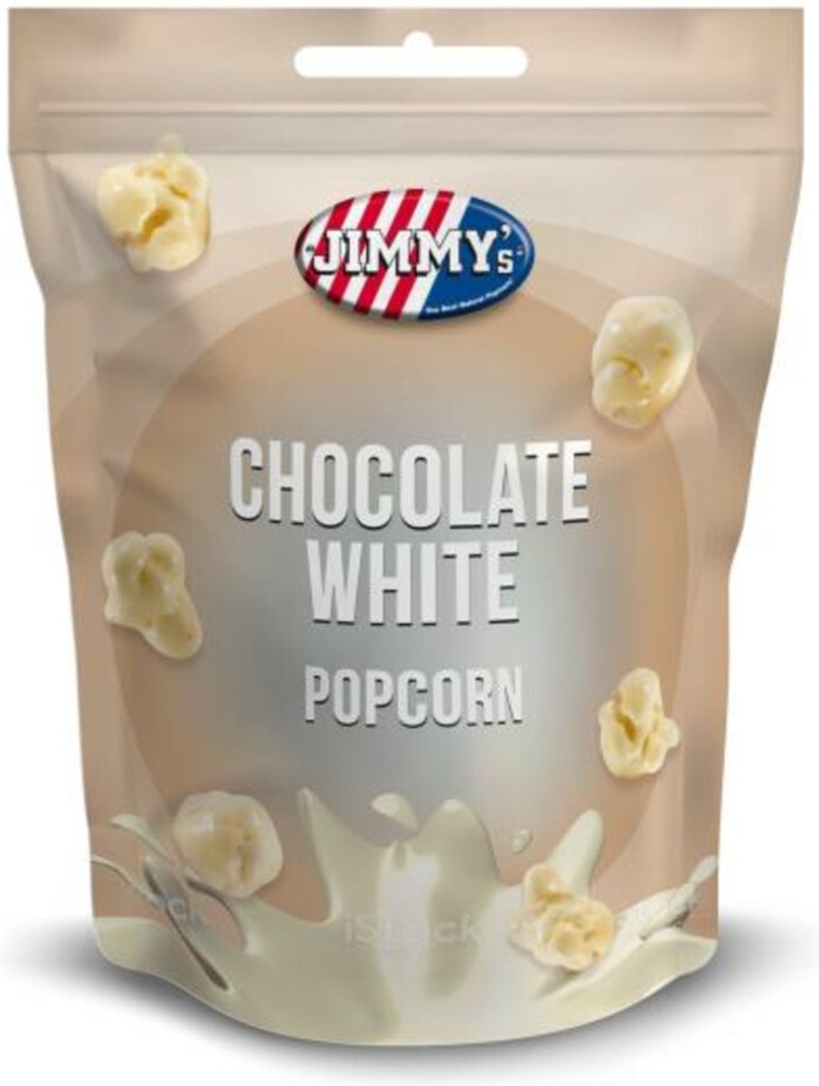 Jimmy's popcorn - White Chocolate - 12 x 120 gram | bol