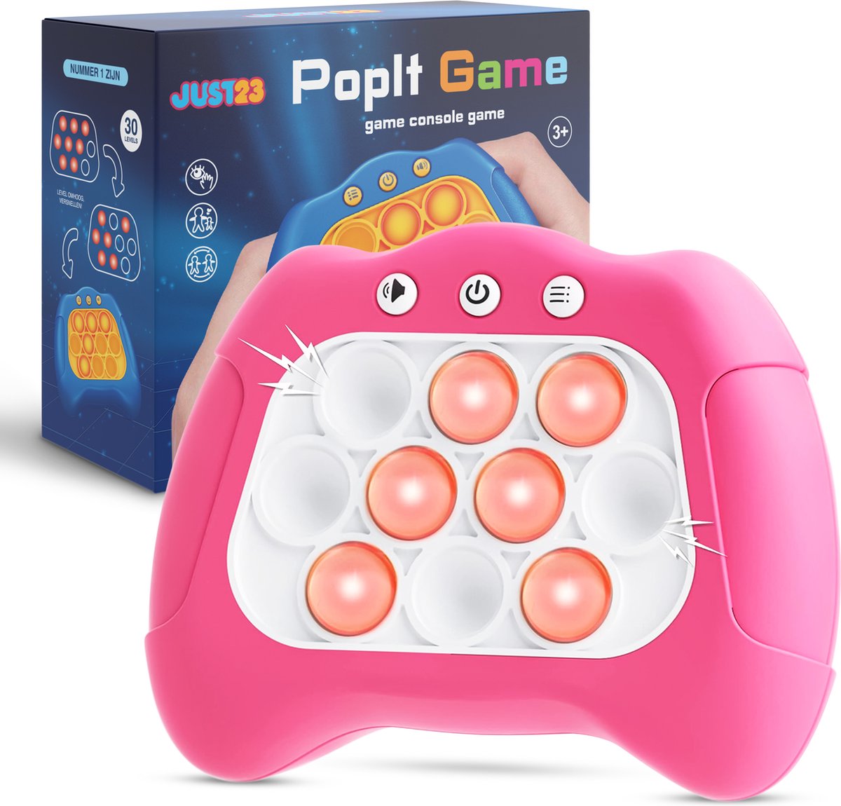 JUST23 Pop It Game - Quick push [Verbeterde Versie] - Roze - Pop It ...
