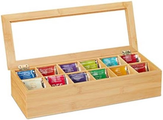 Gratyfied - Theedoos 12 Vaks - Theedoos Zwart | bol