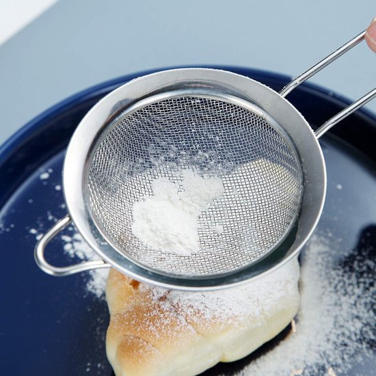 Zeef Met Fijne Mesh,6 Delige Set, Bloem Zeef voor Bakken, Roestvrij ...