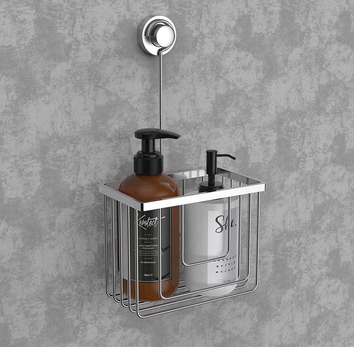 Support de Douche pour salle de bain sans Embouts avec grand crochet ...