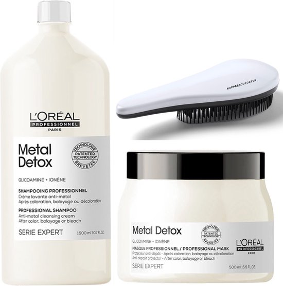 L’Oréal Professionnel - Metal Detox Set Groot - Shampoo 1500ml + Masker ...
