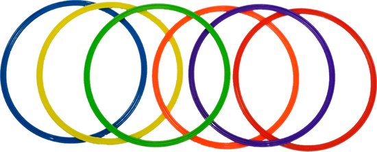 MDsport - Hoepelset van 6 hoepels - Diameter 70cm - Turnhoepels ...