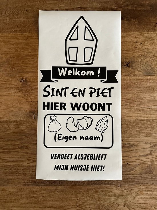 Akyol - sinterklaas raamsticker - welkom sint en piet - sinterklaas ...