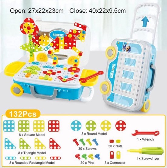 132-delig elektrisch speelgoed boormachine | bol.