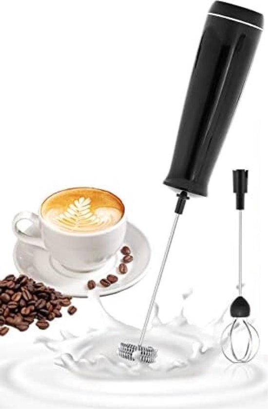 Opschuimer voor Melk - Melkopschuimer Electrisch met dubbele garde, USB-C oplaadbare... | bol
