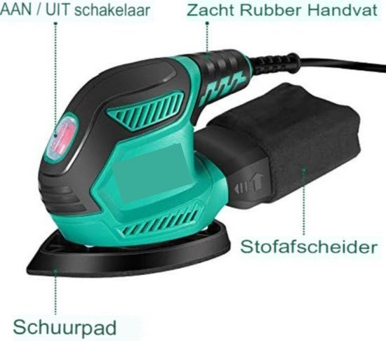 Handpalmschuurmachine - Handpalm schuurmachine - 200W - 14000RPM | bol