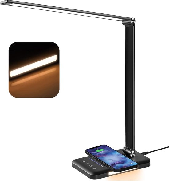 Draadloze Oplaadbare Bureaulamp - Dimbaar met Helderheidsregeling ...