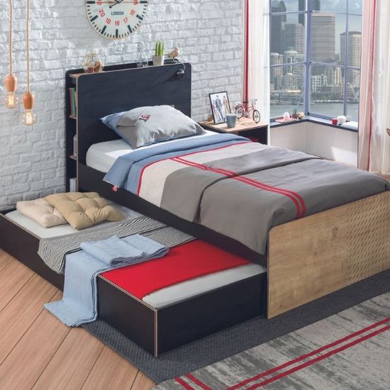 Uittrekbed | 100% Melaminecoating van 18 mm dik | 93 x 24 x 194 cm ...