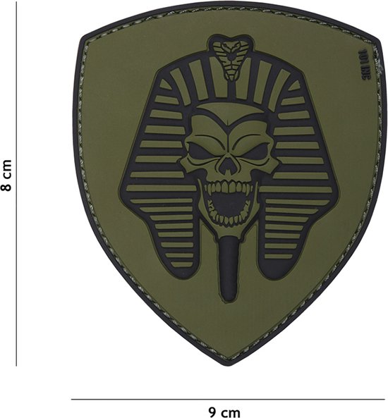 101 Inc Embleem 3D Pvc Farao Skull Groen 19007 | bol