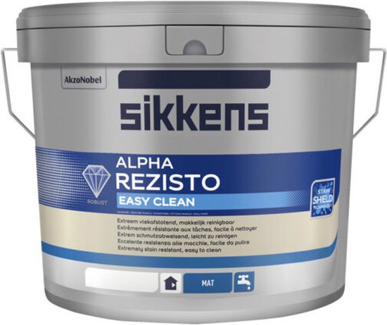 Sikkens alpha rezisto easy clean mat 9016 ral 2,5ltr | bol