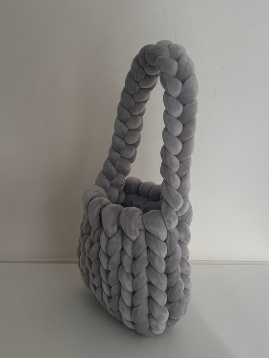 Chunky Knit Bag - Gehaakte Wollen Tas - Stijlvol - Handgemaakt - Dames ...