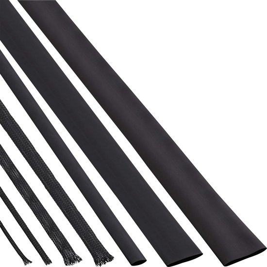 InLine® Kabelhuls set, zwart | bol