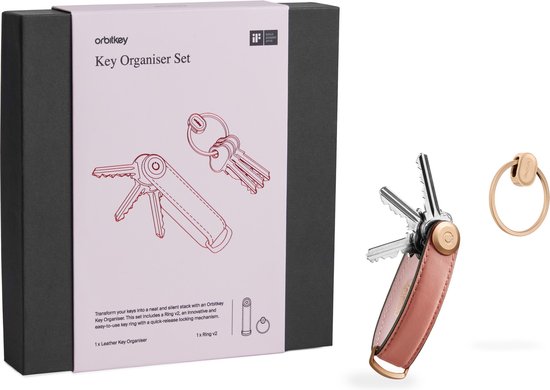 Orbitkey sleuteletui + ring V2 giftset cotton candy | bol